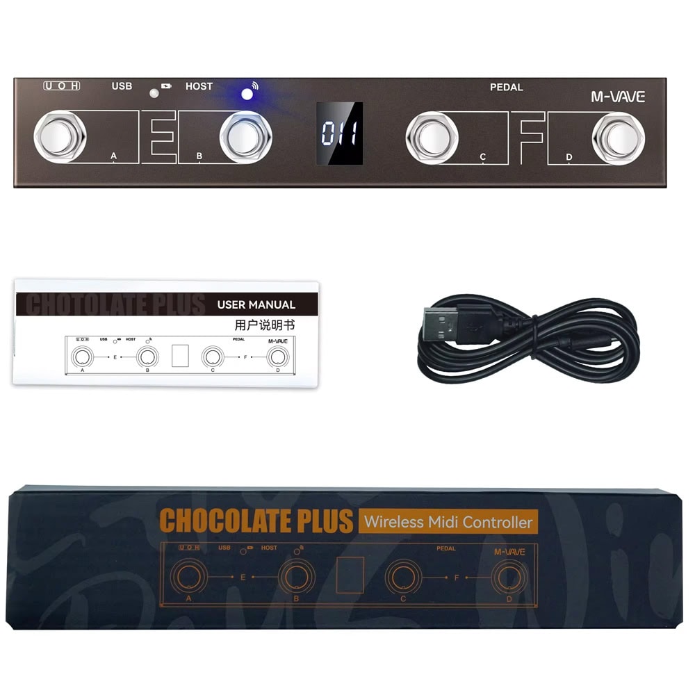 ฟุตสวิตช์ M-VAVE Chocolate Plus Wireless Midi Foot Controller สต็อกแน่น พร้อมส่ง - CT Music